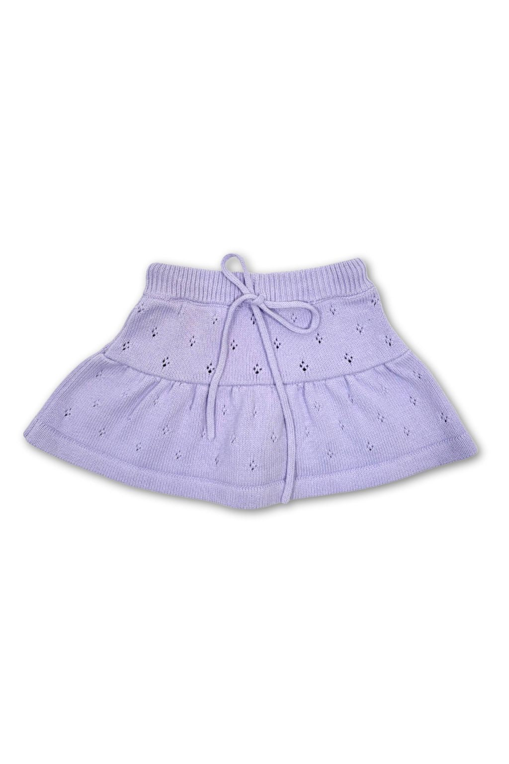 Girls Lilac Knit Skort | Cotton Skort with Shorts | Love and Grow ...