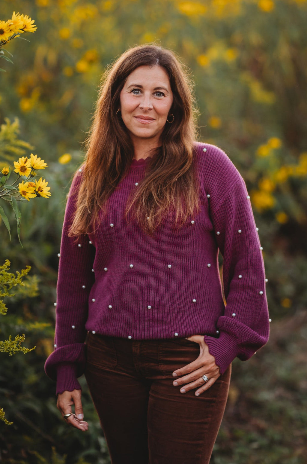 Women's Orchid Pearl Sweater | Cozy Knit Sweater | Love and Grow – Love ...