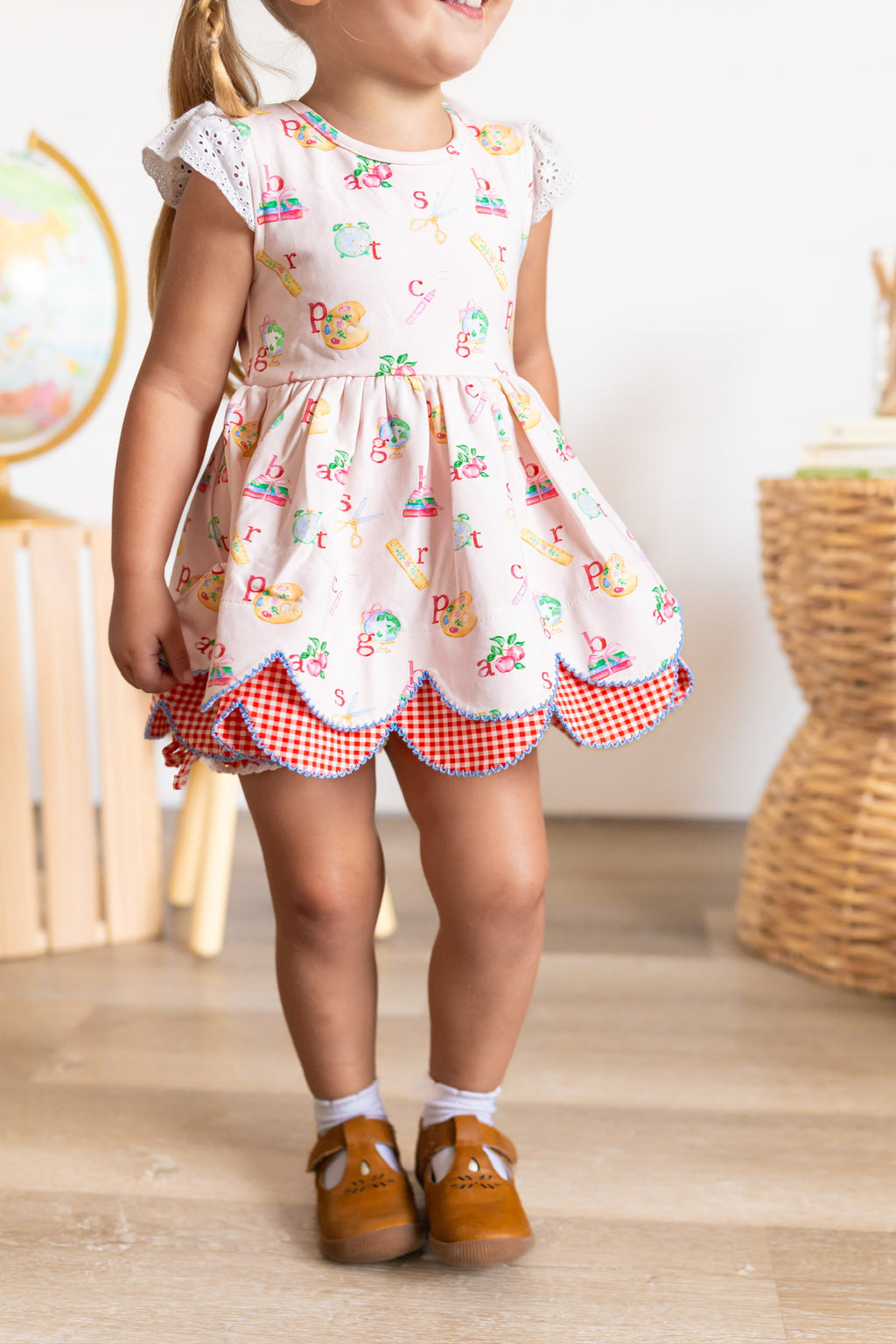 Alphabet Adventure Scallop Tunic Set – Love and Grow Clothing Co